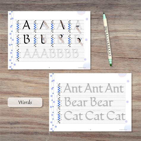 Foundational Hand Calligraphy Workbook Lettering Guide Digital