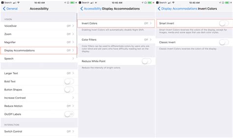 ios 11 s new ‘smart invert colors is the closest thing to dark mode