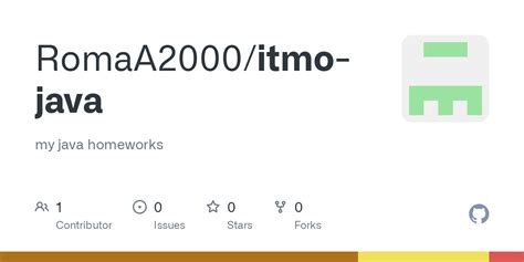 Github Romaa2000itmo Java My Java Homeworks