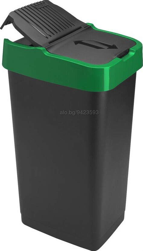 Нов Голям контейнер за боклук 60 литра Плътен капак на панти Друго София Високо качест