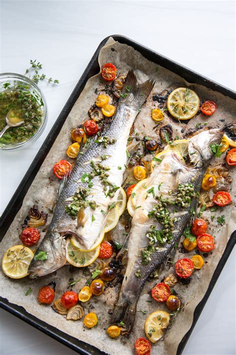 Lemon Herb Whole Baked Branzino Feed Me Phoebe