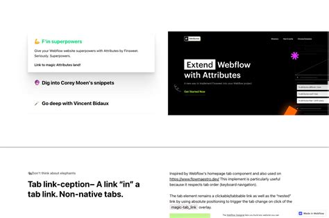 Tab Link Ception Webflow