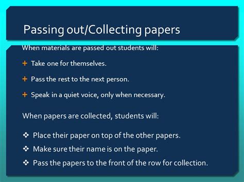 Pass Out Papers