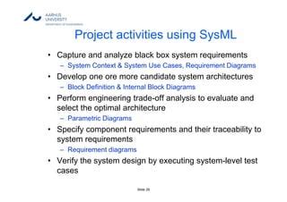 Introduction To SysML Af Finn Overgaard Hansen AU PPT