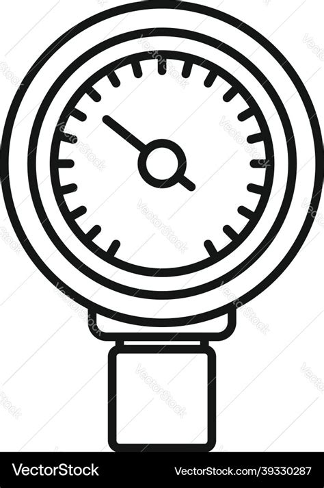 Manometer Icon Outline Gas Pressure Royalty Free Vector