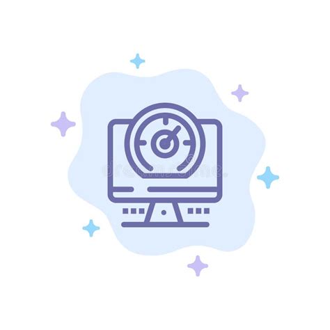 Compass Computer Timer Location Blue Icon On Abstract Cloud