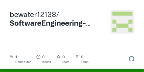 Github Bewater12138softwareengineering Experiment
