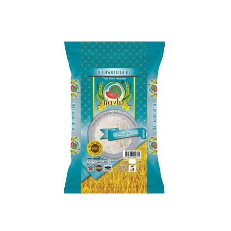 ข้าวหอมนาสวน ข้าวสาร ตราแตงโม ขนาด 5 กก หอม นุ่ม ฟู