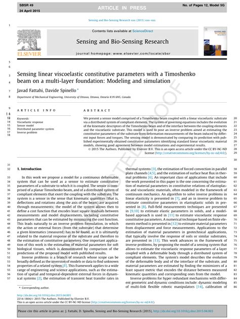Pdf Sensing Linear Viscoelastic Constitutive Parameters With A Timoshenko Beam On A Multi