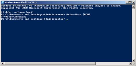 Windows 7 Setting Home In Powershell Super User