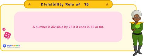 Divisibility Rule Of 75 Divisibility Test Of 75