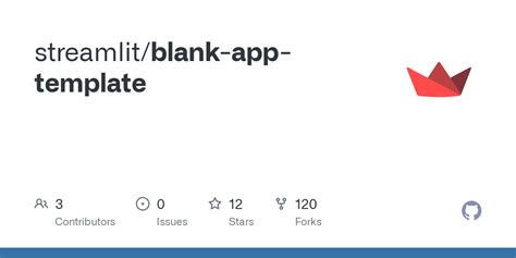 Github Streamlitblank App Template