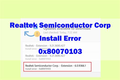 Realtek Semiconductor Corp Extension Install Error