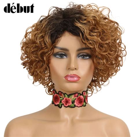 Debut Brazilian Short Curl Human Hair Wigs Remy Short Wigs 100 Human