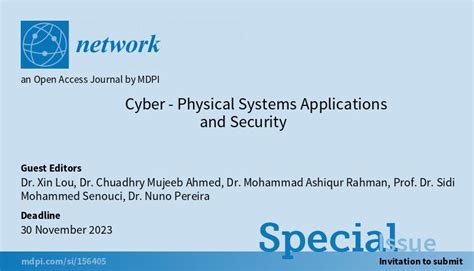 Network Mdpi On Linkedin Specialissue Callforppaers Network Cps Ai Security Openaccess