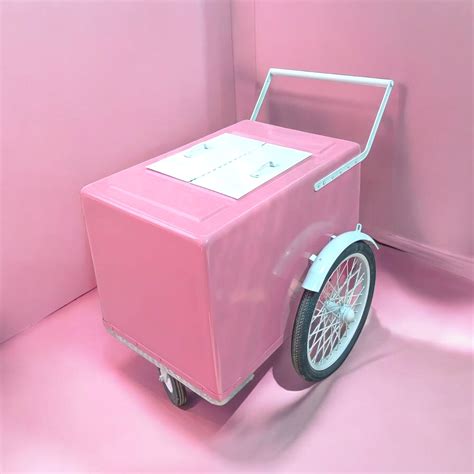 Pink Popsicle Cart With Fenders Standard Size Sleek And Functional