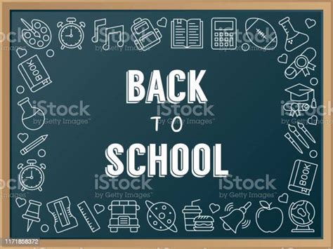 학교 포스터 템플릿 벡터 일러스트레이션으로 돌아가기 교육에 대한 스톡 벡터 아트 및 기타 이미지 교육 배경 주제 벡터