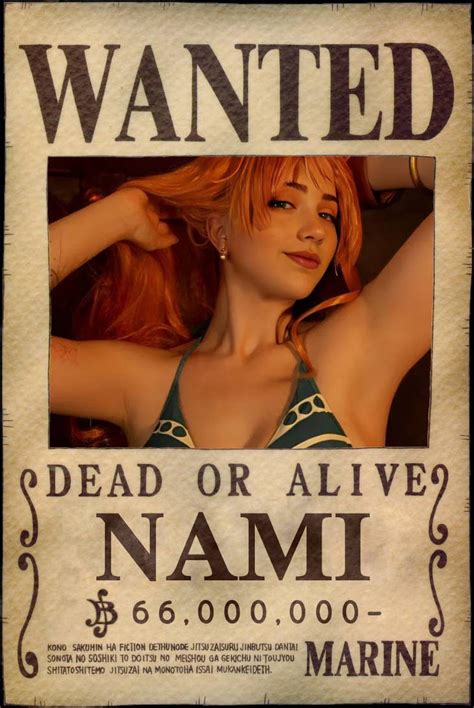 Nami Wanted Poster Live Action By Oppailov3r On Deviantart