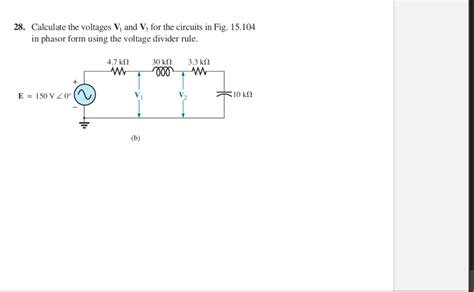 Solved Calculate The Voltages V And V For The Chegg Com