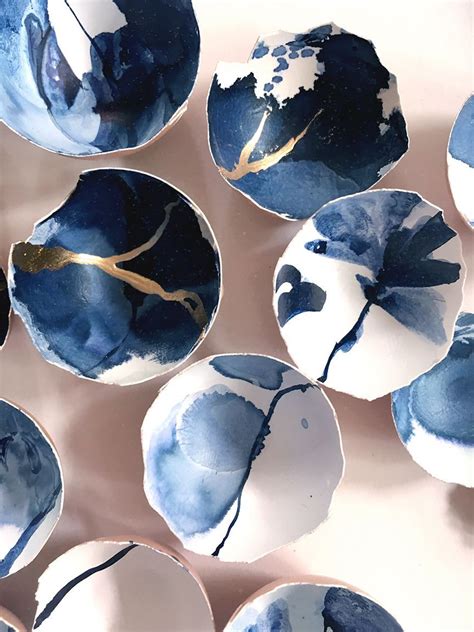 Kintsugi Eggshells Indigo And Gold By Elisa Sheehan Wescover Art Ceramic Plates Ceramic Kintsugi Eggshells Indigo And Gold By Elisa Sheehan Wescover Art Ceramic Plates Ceramic