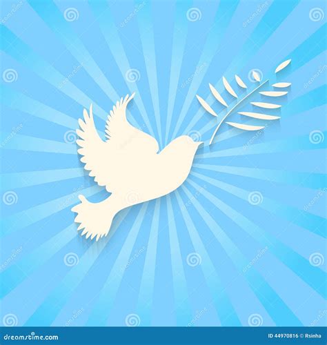 Голубь с оливковой веткой иллюстрация вектора иллюстрации насчитывающей строя 44970816