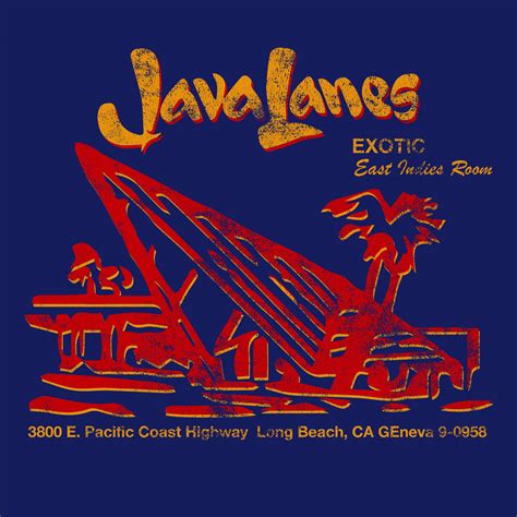 Java Lanes Long Beach Ca Tiki Bar T Shirt Club