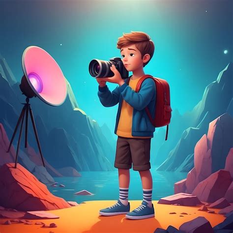 Premium Photo Adorable Male Manager Character Cute Boy Supervisor