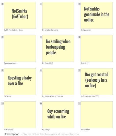 Notsmirks Go Tuber Drawception