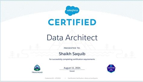 Salesforce Salesforcecertified Dataarchitect Applicationarchitect Trailblazer