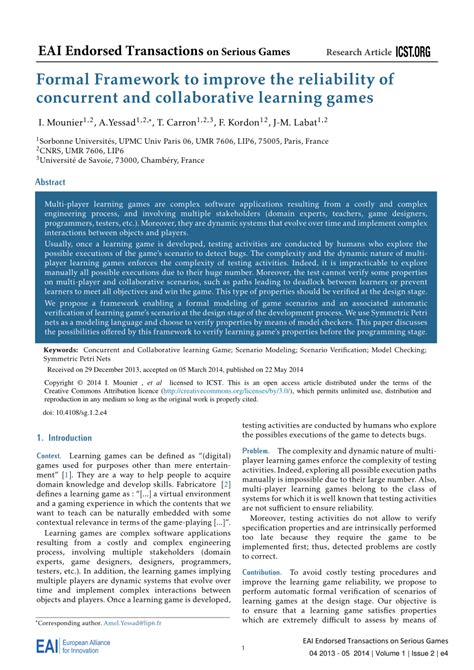 Pdf Formal Framework To Improve The Reliability Of Concurrent And