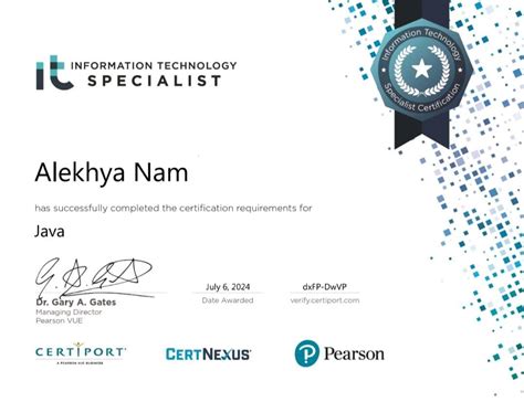 alekhya nam on linkedin itspecialist ceritification java coding programming language code…