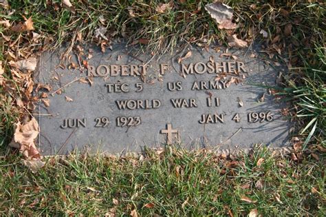 Corp Robert F Mosher 1923 1996 Find A Grave Memorial