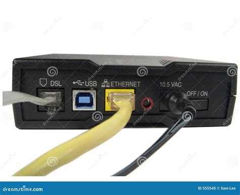 Broadband Modem Back Stock Photo Image