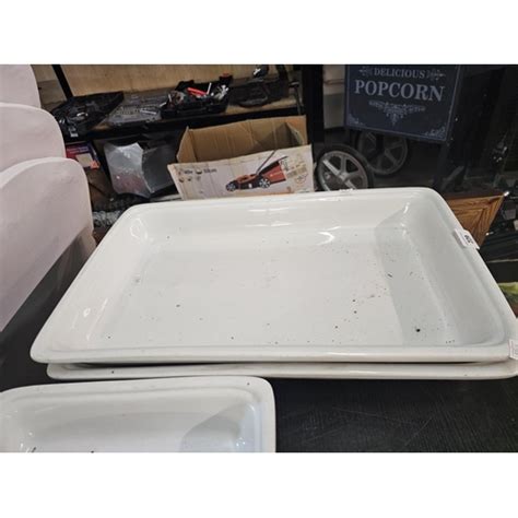 Large Heavy Ceramic Rectangular Roasting Dishes