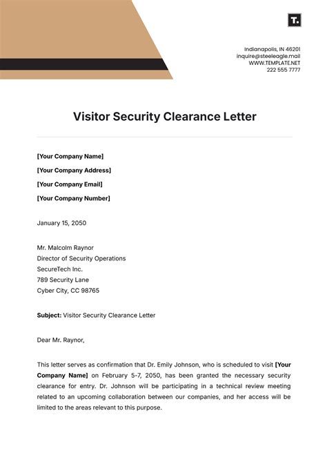 Free Security Letter Templates Editable And Printable
