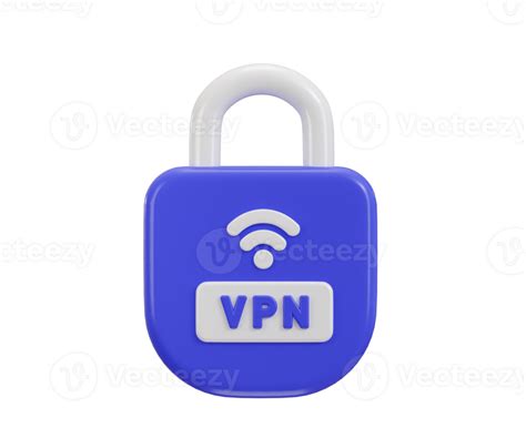 Vpn Icon With Padlock Icon 3d Render Concept Of Protected Private Network 49890219 Png