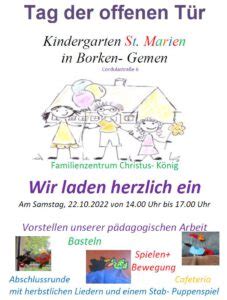 Tag Der Offenen T R Kita St Marien Gemen