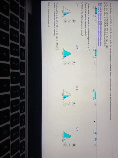 Solved Use A Standard Normal Table To Obtain The Areas Under Chegg