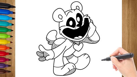How To Draw Bobby Bearhug From Smiling Critters L Poppy Playtime Chapter Youtube