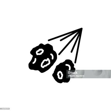 운석 혜성 유성 아이콘 벡터 혜성 운석 유성 간단한 기호 로고 공 스포츠 장비에 대한 스톡 벡터 아트 및 기타 이미지 공 스포츠 장비 과학 날기 Istock