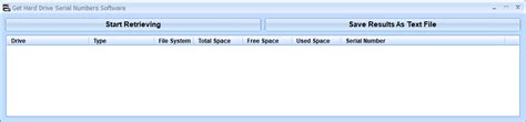 Get Hard Drive Serial Numbers Software