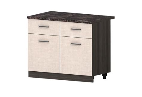 Долен кухненски шкаф Тоскана B63 100 см Светъл периер Мебели АРЕНА