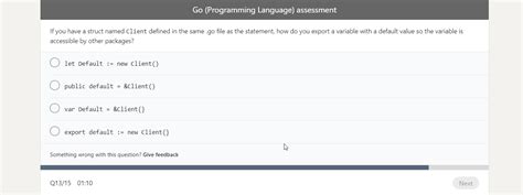 New Go Questions · Issue 5201 · Ebazhanovlinkedin Skill Assessments Quizzes · Github