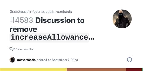 Discussion To Remove `increaseallowance` And `decreaseallowance` From `erc20` · Issue 4583