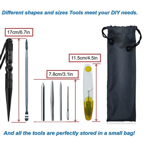 7 Pieces Paracord Fid Set Knotters Tool Paracord Marlin Spike Knotter Tools