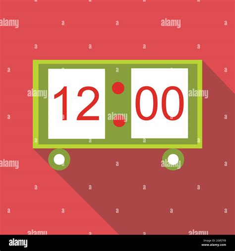 Electronic Table Clock Icon Flat Style Stock Vector Image And Art Alamy