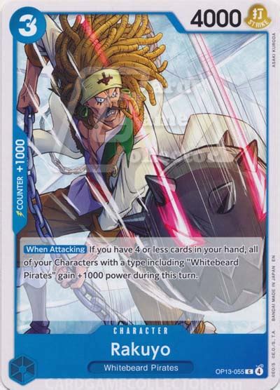 Rakuyo Carry On His Will Op13 One Piece Tcg 2022