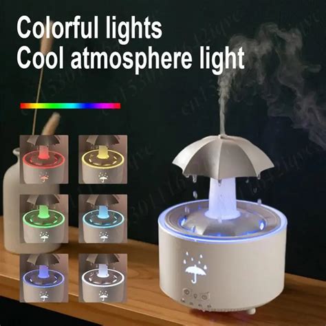 Rotating Usb Colorful Humidifier With 7 Led Night Light And Essential Aromatherapy Oil Diffuser