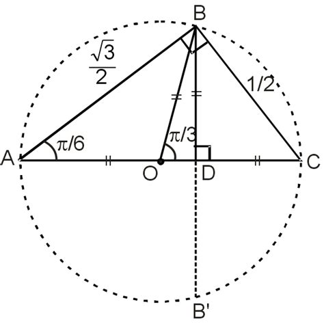 The Area Of Circle Circumscribing Δabc Is