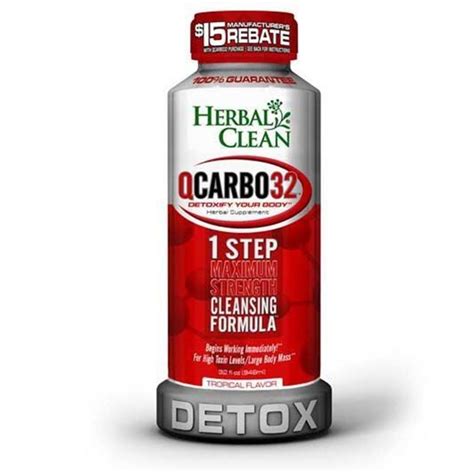 Herbal Clean Qcarbo32 Detox 1 Step Tropical Maximum Strength Cleansing